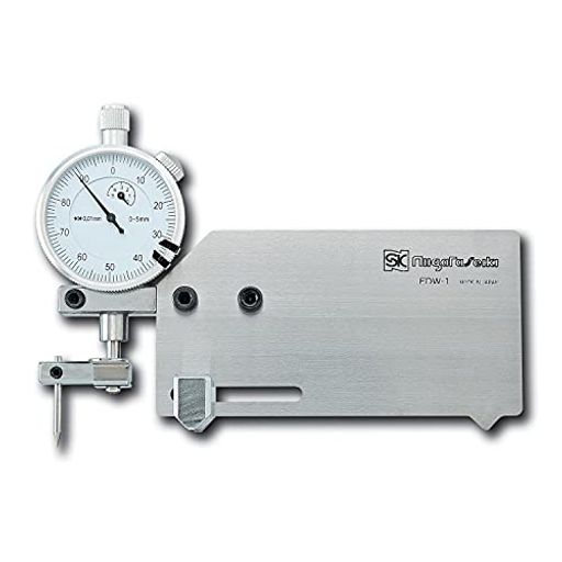 器差(mm):プラスマイナス0.04 測定範囲:0~4.00mm 最小表示:0.01mm 測定ベースのスライド幅:約23mm