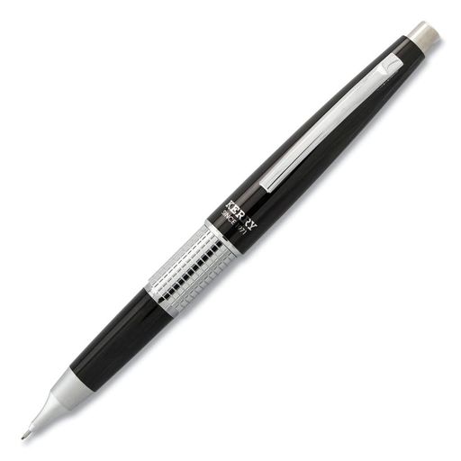 カラー:黒 サイズ:軸径15mmx奥行12mmx長さ125mm 重さ:22g 芯径:0.5mm 内蔵芯:HB