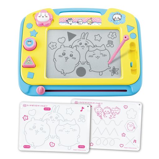 描いたり消したりスタンプも!ちいかわたちと楽しくおえかき! マイクロカプセル方式でくっきり描けるおえかきボード。 セット内容:本体マグネットスタンプ(ちいかわのお顔まるさんかく)マグネットペンおえかきシート2枚(キャラクター形・線) 電池不...