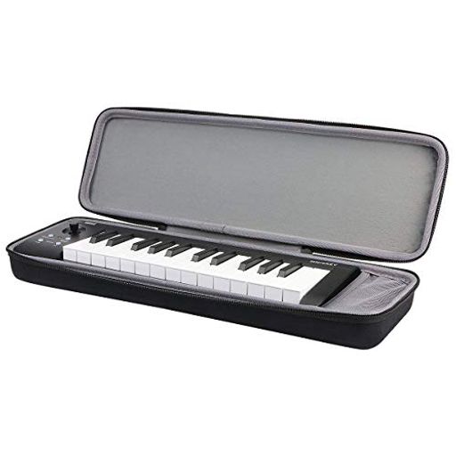 【合理的な保管】Aenllosi 収納ケースはぴったりフィットでコンパクト、korg microkey2 25のために特別に設計されており、弾性メッシュポケットはコルグ usb midiキーボード microkey 25の付属品などを収納で...