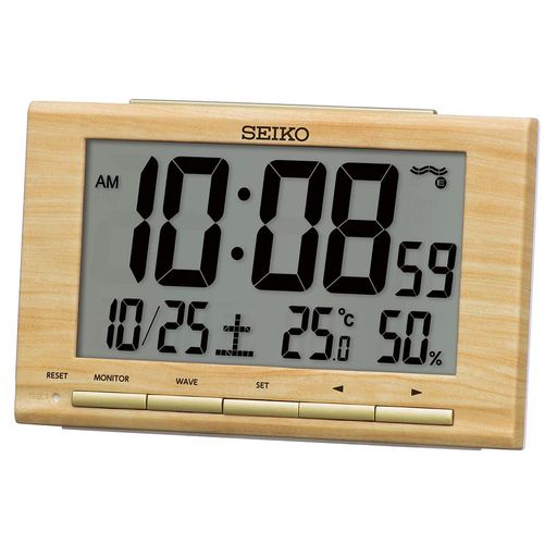 付属品:電池(単3マンガン電池x2) 電波修正機能(40kHz/60kHz自動選局・受信OFF機能つき)、電子音アラーム(ダンダントーン) アラームオートストップ機能(約5分間)、スヌーズ、アラームモニター機能、2099年までのフルオートカ...