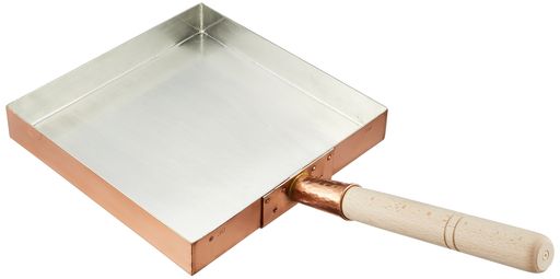 玉子焼きの調理 幅x奥行x深さ(内寸mm):300x300x40 質量(kg):2.32 規格(cm):30 材質:銅 材質:天然木
