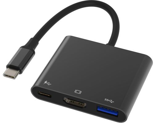 【3in1 Type-C HDMI 変換アダプター】: この3in1アダプターは、4K対応のHDMI出力ポート、USB 3.0高速データポート、USB-C 100W PD急速充電ポートをサポートしています。一つのアダプターでこれら三つの機能...