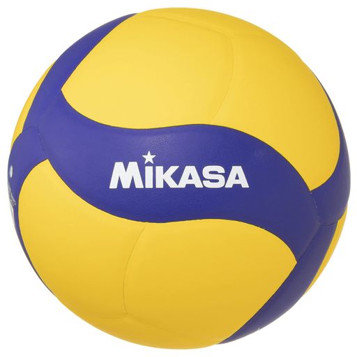 バレーボール練習球 4号(中学生・婦人用) 直径:約20cm 重量:約250g 貼りボール 素材:人工皮革 鮮やかで深みのある黄色と青色を使用 対象シーズン:通年