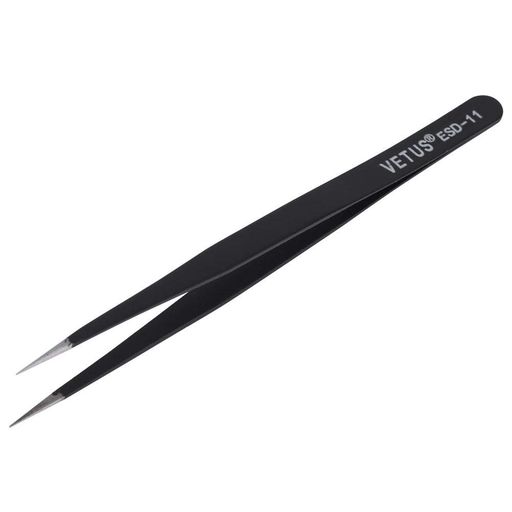 【丈夫な素材】45度の角度の鋭い先端、ステンレス鋼ピンセットで、耐酸、耐腐性に優れた非磁性のピンセットです。ピンセットは非磁性であるため、透磁率が低下し、小さな物体の付着を防ぎ、作業効率を向上させることができます。 【保護カバー付き】ピンセ...