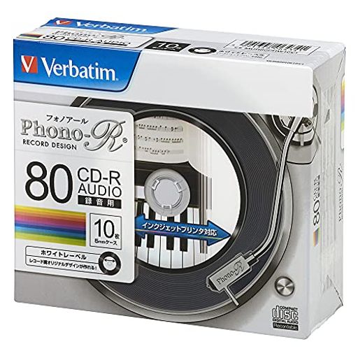 品種:音楽用 CD-R 容量:700MB 録音時間:80分 盤面印刷:○(ホワイト) / 範囲:25mm-70mm(内径部) 倍速:48倍速 ※データ用CD-Rとして使用する場合は48倍速でお使いいただけます。,ケース:5mmスリムケース,...