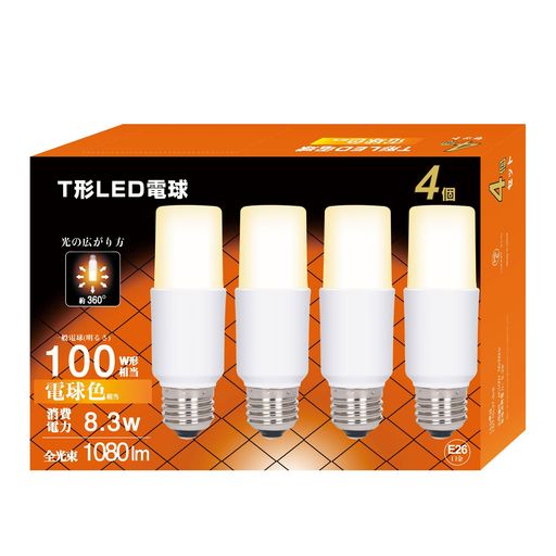 製品仕様 口金:E26 色温度: 電球色 2700K サイズ:直径33x高さ 104mm 非調光対応 定格電圧:AC100【AC85-265V】 50 60Hz 定格消費電力:8.3W 明るさ:1080LM 高演色Ra86 省エネ・長寿命:...