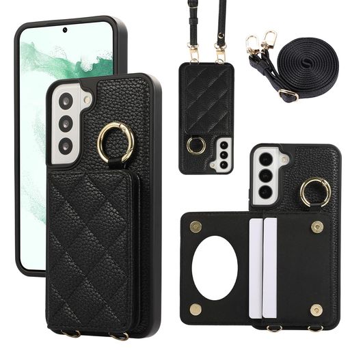 【対応機種】:SamsungGalaxyS22/docomoSC-51C/auSCG13(6.1インチ)用スマホケースです。ご購入前には対応機種と画面サイズをよく確認してください。 【上質な素材】:高品質のPUペブルドレザー+ソフトTPUイ...