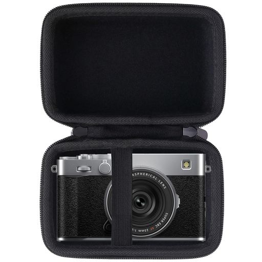 WAIYUJP収納ケース互換の富士フイルム(FUJIFILM)ミラーレス一眼カメラX-E5レンズキットX-E5LK-23保護キャリング収納ケース 材質:耐久性のある高級ハードEVA素材、優れた肌触り、中身の柔らかい保護。 用途:保管保護、汚...