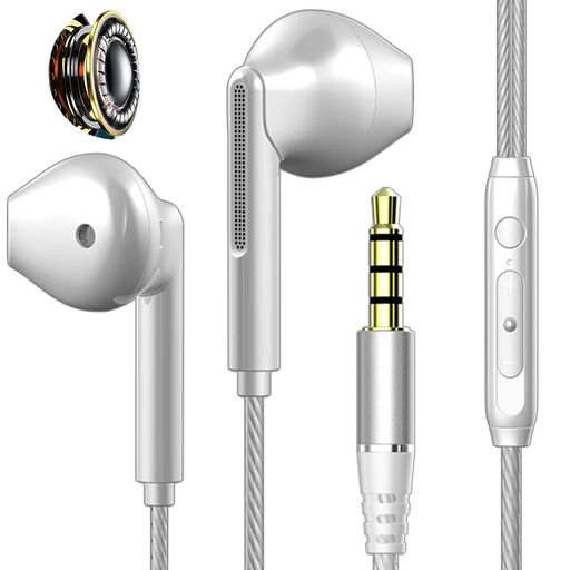 高音質有線イヤホン:ノイズキャンセリング有線イヤホン6コアのサラウンドサウンドとデュアルコアの低音強調技術を使用して慎重に作成されています.マイク付きイヤホン、広い音域、3Dサラウンド、純粋で厚みのある低音、クリアで透明なミッドレンジ、明る...