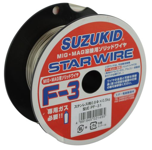 アウトドア 用途:ステンレス用 重量:0.5kg ワイヤ径:0.8mm ワイヤ長:約110m 溶接長(量):約8.0m 溶接板厚:0.7~6.0mm 溶接電流:30~145A リール寸法:直径100mmx45T