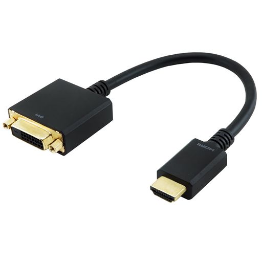 コネクタ形状:HDMI(タイプA/オス)-DVI-D(メス) コネクタサイズ・HDMI(タイプA/オス):W約20.3xH約11.0xD約54.5mm・DVI-D(メス):W約40.0xH約15.4xD約59.0mm・インチナット:#4-4...