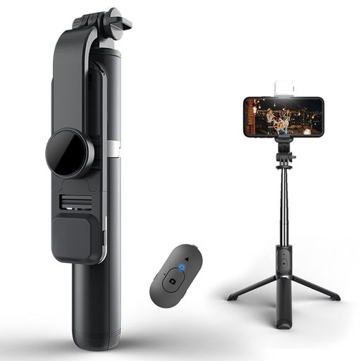 【3in1自撮り棒三脚&amp;リモコン】三脚や自撮り棒を設定する必要はありません。BluetoothRemoteを備えたこのQ023in1三脚自撮り棒を使用すると、写真やビデオの撮影中に手を離すことができます。ワイヤレスリモコンをスティッ...