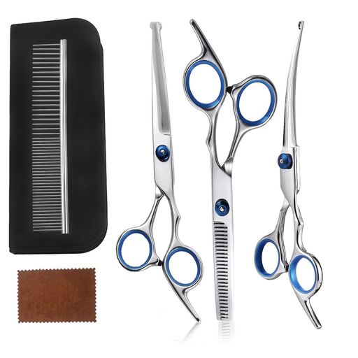 【安全で耐久性に優れています】ペット用バリカンステンレス製で、硬く鋭く、耐久性があり、錆びにくく、摩耗しにくいです。刃先は弧を描くように設計されており、ペットを傷つけません。トリミング中に犬や猫が突然動いたとしても、怪我を効果的に防ぎ、ペッ...