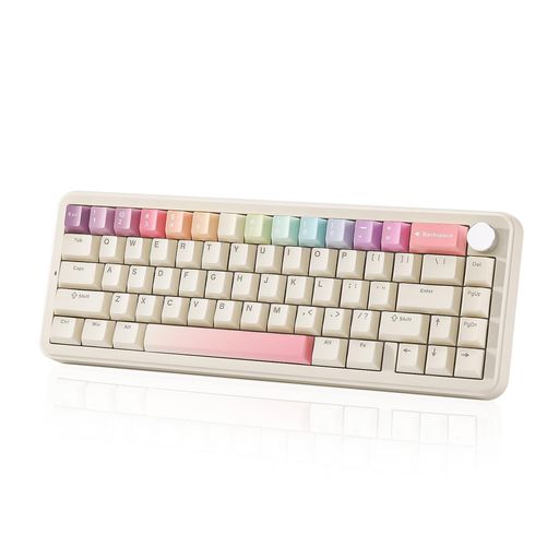 5000mAhバッテリー搭載の3モード接続: YUNZII B68は、Bluetooth、2.4Gワイヤレス、有線のオプションを提供し、ワイヤレスメカニカルキーボードとして多用途に設計されています。WindowsとMacOSの両方に対応する...