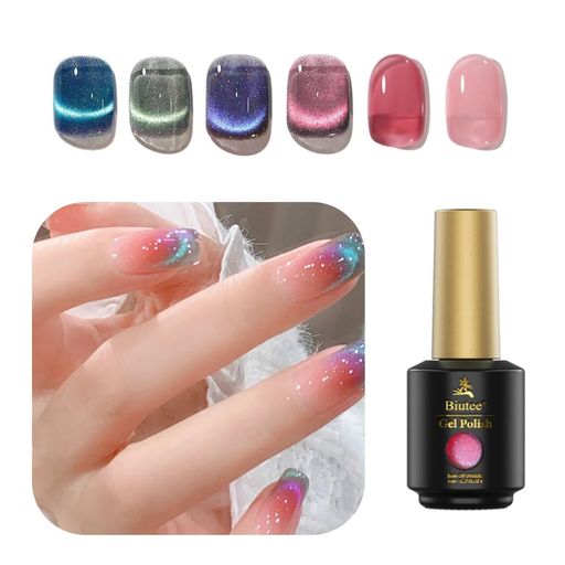 【内容物】シャイニングマグネットジェル6色(8ml/本) 。UVライトでもLEDライトでも固まるのでお手持ちのライトですぐに使える。 【高品質】高品質なマグネットジェルで、初心者でも簡単にサロンのような仕上がりのマグネットネイルを作ることが...