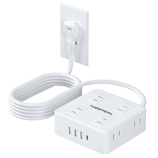 【12ポート・多機能電源タップ】ACコンセント8口+USB-Aポート3口+Type-Cポート1口、合計12ポートを搭載。最大12台の機器を同時に充電可能で、コンセント不足を一挙に解消します。AC最大出力1500W(125V/15A)で、ドラ...