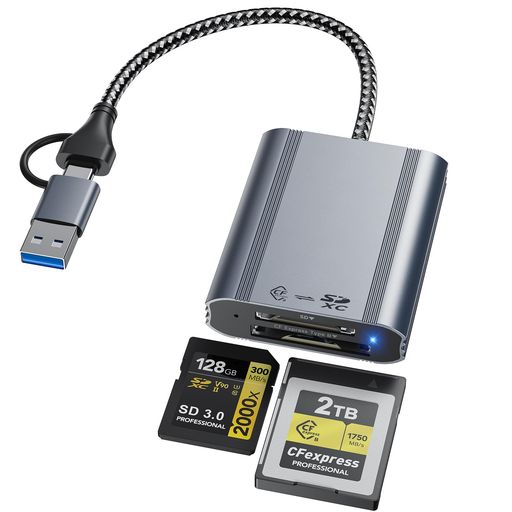 【CFexpress カード用の 10 Gbps超高速データ転送】USB 3.1 Gen2テクノロジーを搭載したこのCFカードリーダーは、最大10Gbpsの超高速データ転送速度を保証します。JPEG、RAWなどの標準的な写真形式、H.264...