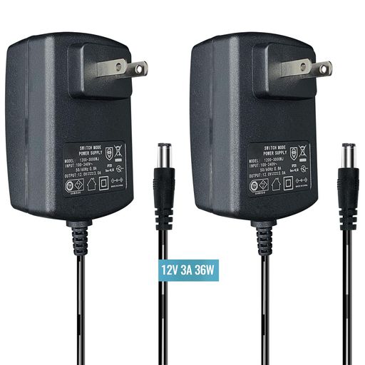 [ACからDC12V3A]---AC入力:100V-240V60Hz/50Hz。DC出力:12V3A36W。コードの長さ:1.8M(6フィート)。プラグサイズ:5.5mmx2.1mm。デバイスのプラグサイズが3.5mmx1.35mm、または...