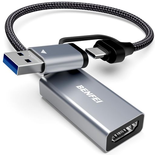 ✅【1080P フル HD キャプチャーボード】: BENFEI キャプチャーボードの HDMI 入力は HDMI 1.4b と互換性があり、解像度は最大 3840*2160@30hz、複数のフォーマット RGB444/YCBCR422/Y...
