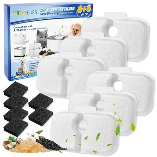 フッ化物除去 🐱【商品情報】猫水飲み器交換用フィルター*6スポンジ*6素材:活性炭、イオン交換樹脂、不織布、スポンジ対応機種:PETLIBRODockstream(ドックストリーム)電池駆動式自動ペット給水器・PETLIBR...