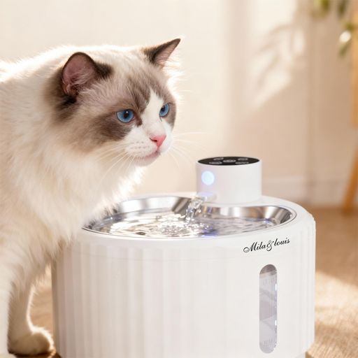 インドア 【ワイヤレス三モード猫 給水器】この猫 みずのみ器はワンタッチで三種類の給水モードを切り替え可能。赤外線感应モード(120° 範囲内 0-1.5m で猫の接近を検知、15 秒間出水)は活発な仔猫や飲水を嫌う猫に最適;定時循環モード...