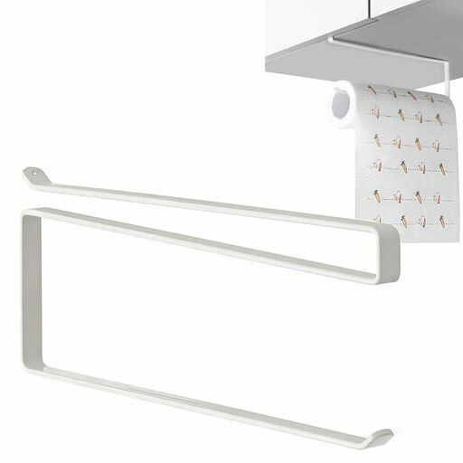 【製品内容】本製品はキッチンペーパーホルダー1個を含み。サイズは26x1.2x8.5cmで、ほとんどの標準的および大型サイズのロールペーパーに対応し、幅広いロール製品との互換性を備えています。 【吊り下げ可能な吊り下げ戸棚 】棚板の厚さ:約...