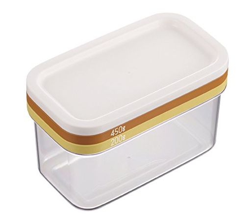 製品サイズ:(約)幅167x奥行95x高さ102mm 製品重量:(約)150g 材質:ケース/AS樹脂(耐熱温度70度、耐冷温度-30度)、フタ/ポリエチレン(耐熱温度80度、耐冷温度-30度)、ワイヤープレート枠/ABS樹脂(耐熱温度80...