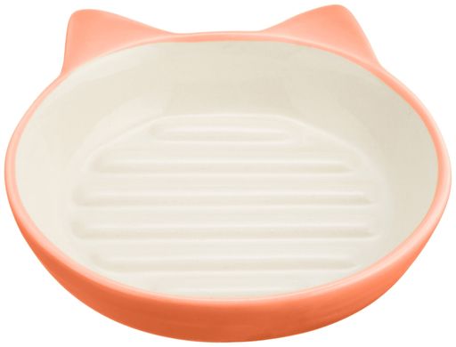猫用食器 商品名:PRD イージーダイナーキャットディッシュ オレンジ ブランド名:Pet rageous designs 生産国:中国 サイズ:高さ3cm x 幅12.5cm x 奥行11.5cm 重量/容積:225g