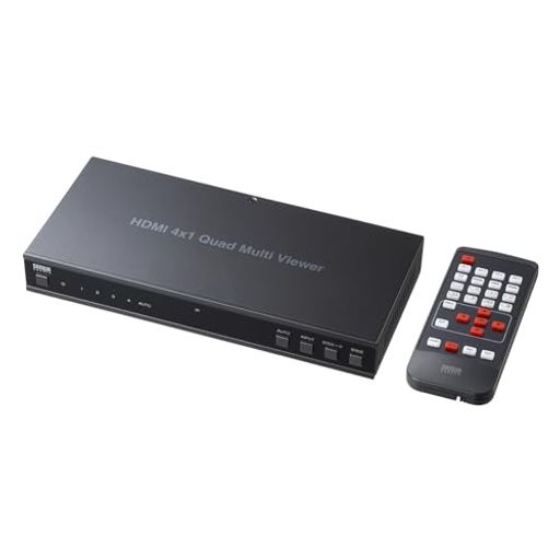 最大4台のHDMI機器(パソコン、HDDレコーダー、ゲーム機、等)の映像出力を1台のディスプレイに4分割して同時に出力することができるマルチビューワー機能(画面分割表示)を搭載しています。 分割された画面の一つを選択し全画面表示させることも...