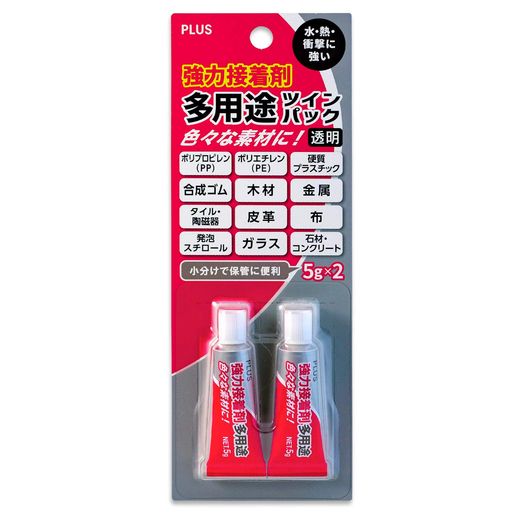 多用途 幅広い素材に使えるので、これだけあれば安心! 【内容量】5g (ペースト状) / 2本入り / 超多用途接着剤 (瞬間接着剤ではありません) 【サイズ】幅21x厚み14x高さ59mm / 重量7g 【成分】変成シリコーン(65%以上...