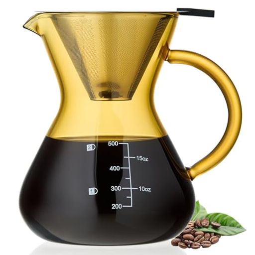 モカ 【優れた素材】:このコーヒードリップサーバーはホウケイ酸耐熱ガラスで作られており、高い透明度と、熱さと冷たさへの強い耐久性を誇ります。短時間で加熱・冷却を繰り返しても割れることはなく、耐熱温度差は170度です。安心してご利用いただくこ...