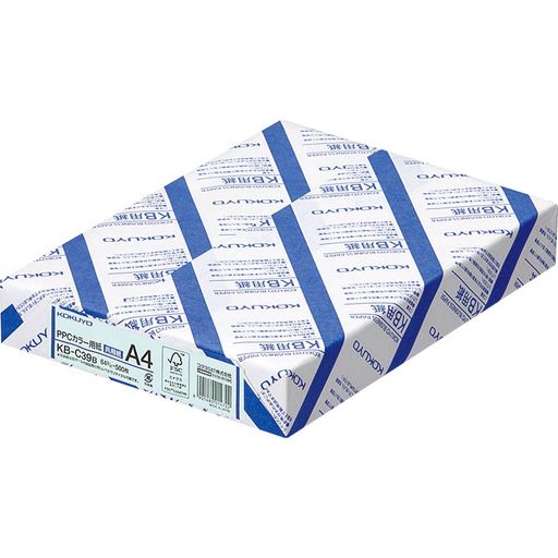用紙寸法:297x210mm 枚数:500枚 紙厚(坪量・厚み):64g/m2・0.09mm 仕様:FSC認証パルプ使用(FSCミックス) 色:青