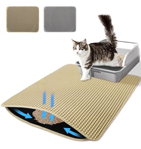 猫砂収集 最高の猫砂コレクター:この猫砂マットは、家の中や猫の爪に散らばる猫砂の量を減らすのに効果的です。毎日の床掃除は不要!猫砂を自動的に収集するので、時間の節約になります。 二重ハニカム構造:上部のハニカム構造により、あらゆる種類の猫砂...