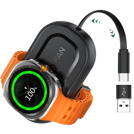 【幅広い互換性】Samsung Galaxy Watch 8 Classic/8/7/Ultra/6/5 Pro/5/4/3と互換性があります。Galaxy Watchに必要な充電器です。 【引き込み式充電ケーブル】Galaxy Watch...