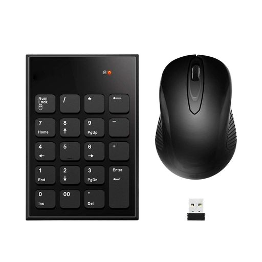 2.4GHzワイヤレス伝送:安定した通信で快適に操作できる2.4GHzのテンキーワイヤレス、最大10Mの動作範囲。プラグアンドプレイ、デバイスドライバ不要、高速データ転送、ほとんど遅延やドロップアウトなし。番号パッドとマウスを接続するための...