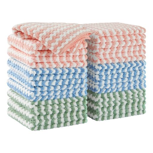 [傷つきにくいクリーニング、多用途] 高吸水性、数枚のクロスであらゆる表面を素早く、傷つけず、跡を残さずに清掃可能。ガラス、鏡、食器、カップ、カウンタートップ、シンクや調理器具に適しています [超柔らかい素材、安全・健康的] 85% ポリエ...