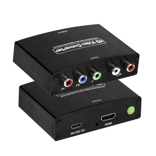 【YpbprからHDMIへ変換コンバータ】このRGB/Ypbpr(入力)をアナログYPbPrビデオとR / Lオーディオ信号出力に変換する4K HDMI(出力)コンバータは、Xbox 360やWiiなどのコンソールを新しいHDMIディスプレ...