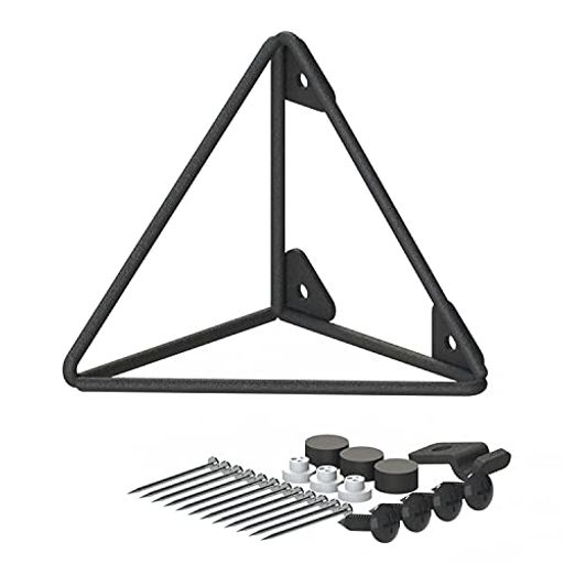 【商品サイズ】幅 9cm x 奥行 9cm x 高さ 9cm【使用荷重】3kg【カラー】ブラック 【セット内容】トライアングルフレーム1本、棚固定金具1個、固定ねじ4本、ピン12本(予備含む)、ピンガイド3個、ピンカバー3個、取扱説明書 【...