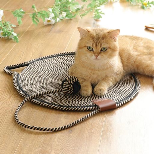 猫用爪とぎマット ✅【爪とぎ素材】サイズは35cmであり、天然のサイザル麻で出来ており丈夫です。耐摩耗性があり環境に優しいため、理想的な爪とぎ材です。猫に楽しく快適な爪とぎ体験を提供すると同時に、家の家具や床、壁の保護にも役立ちます。※注意...