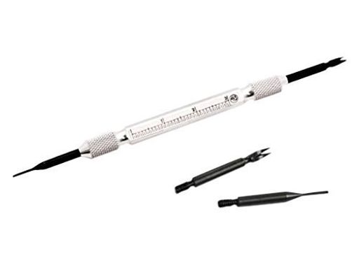 先端が細く、使いやすいです。 ベルト交換や、電池交換の時などの必需品。 自宅で簡単に調整出来ます8分音符 両先とも先端を交換することが出来ます。 初めは固い場合がありますので、滑らないように回して頂くと取り外せます。