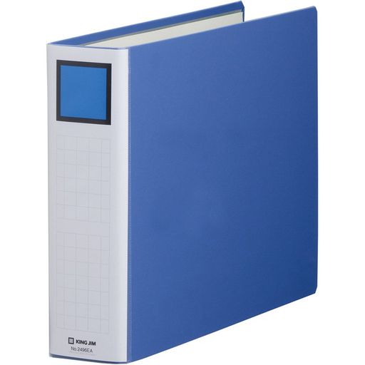 キングジム キングファイル スーパードッチ 脱・着 イージー B4 ヨコ 2496EA 青 製品型番:2496EAアオ