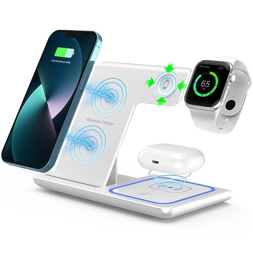 🔋【3in1ワイヤレス充電器】一台充電器、無限の可能性。3in1ワイヤレス 充電器は、優れた機能性とスタイリッシュなデザインを融合させ、あらゆる充電ニーズに応えます。i-watchやAirpods、またi-Phoneとをたっ...
