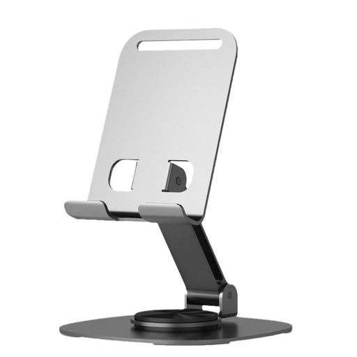 スマホスタンド台座が360度回転するため、スマートフォンやアイフォンを載せたまま、見せたい向きに自由に回転させることができます。カチカチと軽めのいい音が出ながら回転してかなり高級感があります。姿勢を改善し、首、肩、背の疲労を和らげることがで...