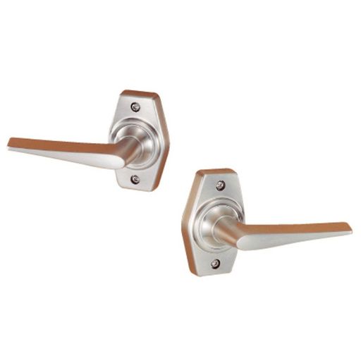 用途:一般住宅屋内用 仕上げ:ニッケル バックセット:60mm 対応ドア厚:29mm~45mm 形式:2重回転バネ式 タイプ:レバータイプ 機能:空錠・カギなし 材質:ハンドル・座:亜鉛ダイカスト