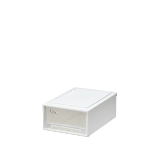 ロングセラーアイテムの「フィッツケース」がリフレッシュ! 有効内寸:(約)幅18.8x奥行26.8x高さ9.3cm 積み重ね使用:4段まで可能 引き出し耐荷重:(約)1kg