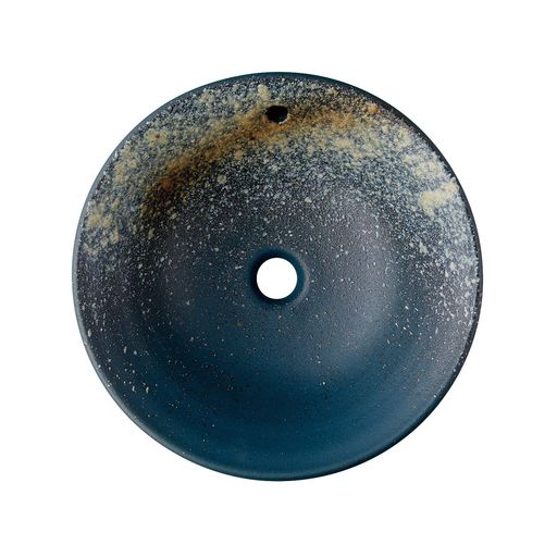 信楽焼の手洗い鉢。(オーバーフロー) 直径330mm、柄:黄昏。
