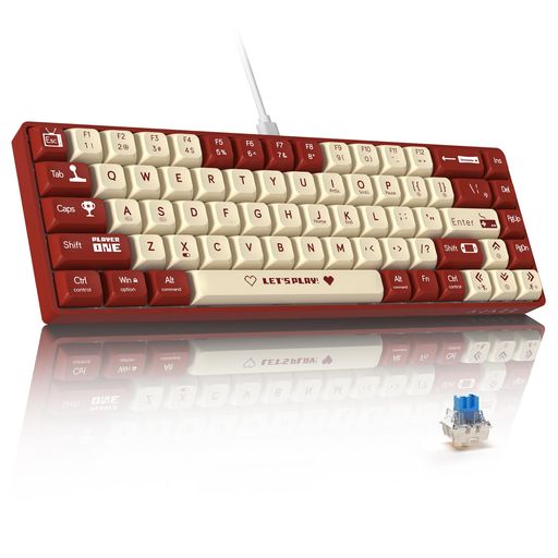 ⌨【お手軽な68キーのフルファンクションキーボード】この有線キーボードは、コンパクトなレイアウトである68キーの小型レイアウトが、デスクトップ整理に要求のある方に最適です。また、この英語配列キーボードはわずか0.6kg程度の軽さであり、携帯...