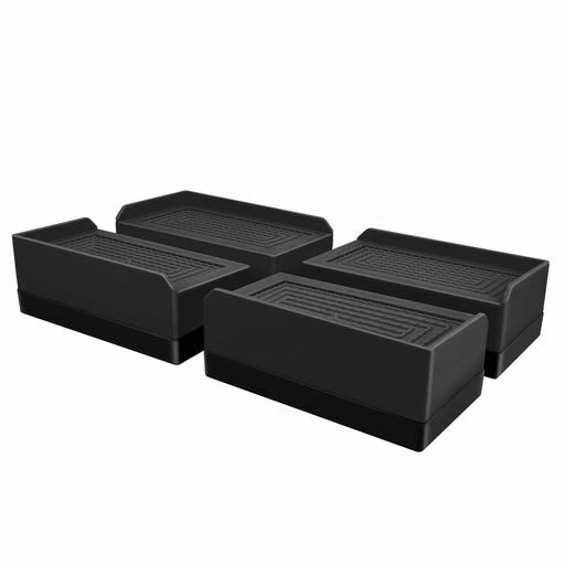 【家電・家具高さ調整器具】嵩上げ高さが4センチとなります。上段はPP(ポリプロピレン)の素材で、頑丈的で耐久性が抜群です。下段はTPU(ゴム)が採用され、滑り止め加工で耐摩耗性が高いです。▲ご注意:二段式の設計だけど、上段の「L型」かさ上げ...