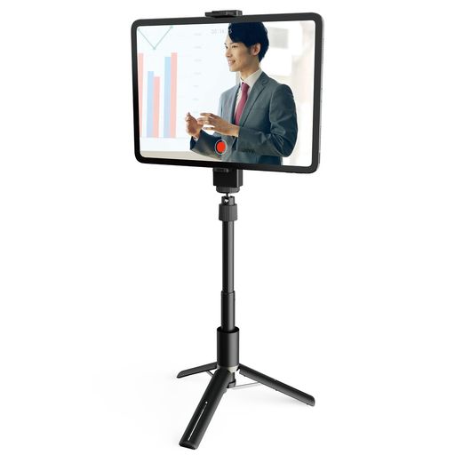 詳しくは「商品の仕様」「商品の説明」をご確認ください。 自撮り棒としても使用できる2Wayタイプのスマートフォン・タブレット用三脚です。 ※タブレットを装着する際は、三脚としてのみご使用ください。 タブレットとスマートフォン両方を固定できる...